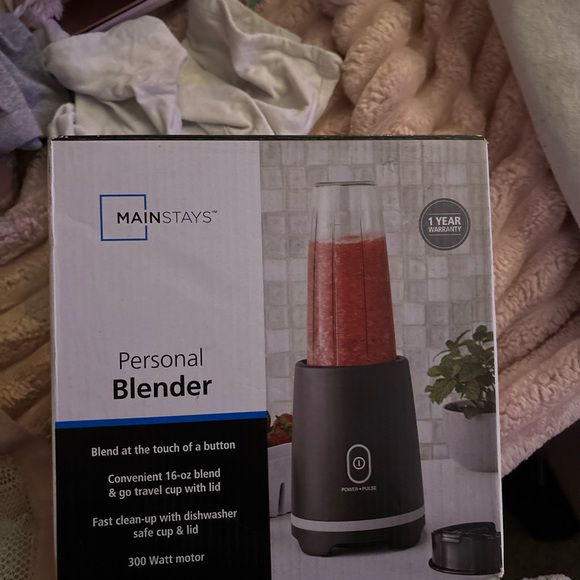 Mainstays | Kitchen | Mainstays Personal Blender With White And Blue ...